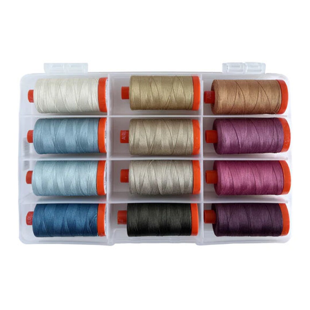 Aurifil Thread Box Kit 12 LARGE SPOOLS 100% COTTON 50WT ES50EG12 ...