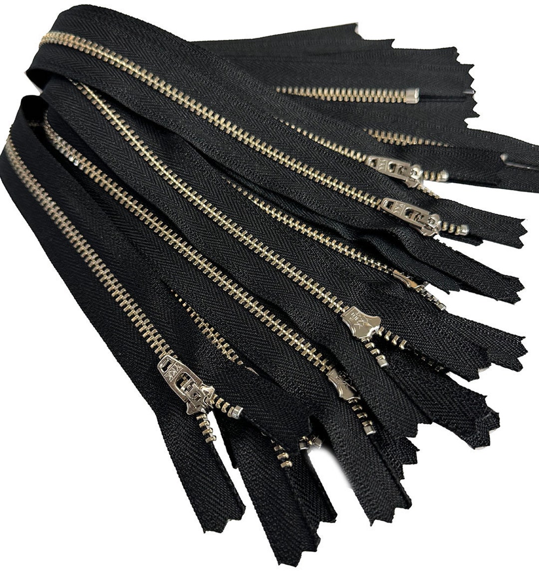 Sale 14pcs YKK #4.5 11" Nickel With Semi- Auto Lock Slide for Pants ...