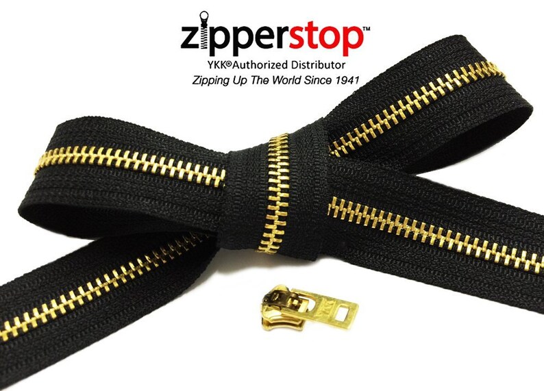YKK 5 Brass Metal Zipper Chain 15 Yards Color Black with Your | Etsy