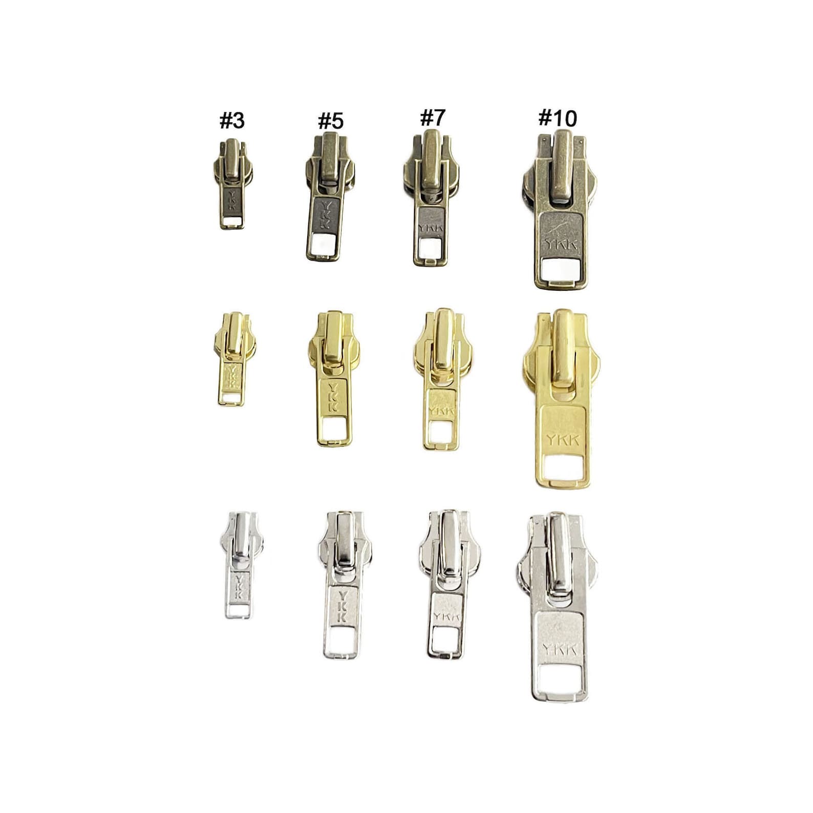 YKK Metal Zipper Slider Replacement Kit - Auto Lock, USA Made (2/pack ...