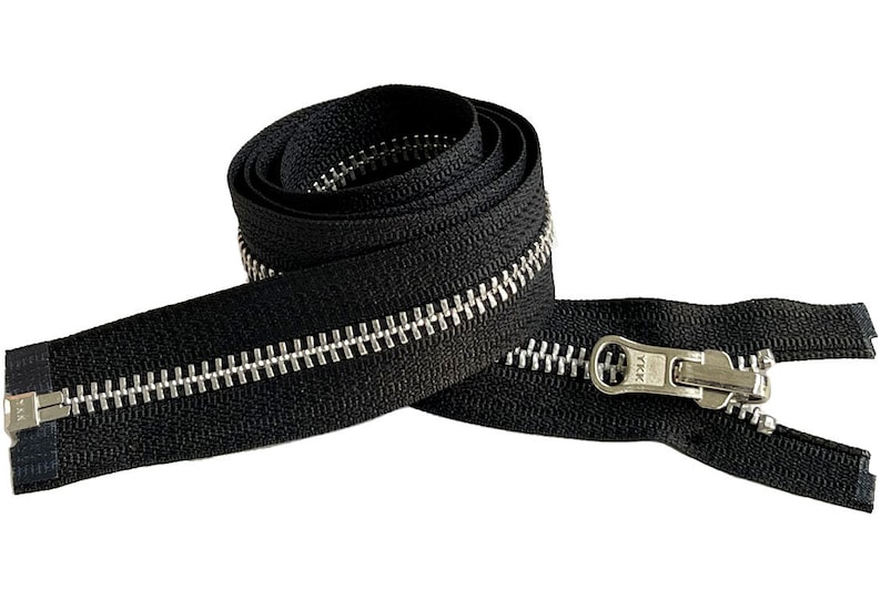 YKK #5 Aluminum Separating Jacket Zipper – Reversible Slider, USA Made ...
