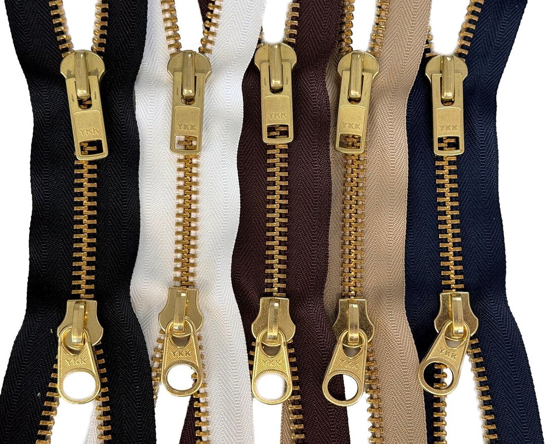 YKK #10 Brass Two-way Heavy Duty Jacket Zipper – 37" to 48", Made in ...