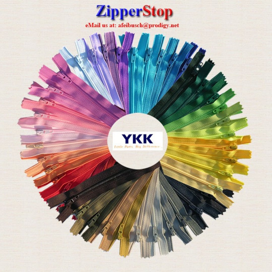 Zipperstop Wholesale Authorized Distributor YKK® ~ 7" YKK Assorted ...