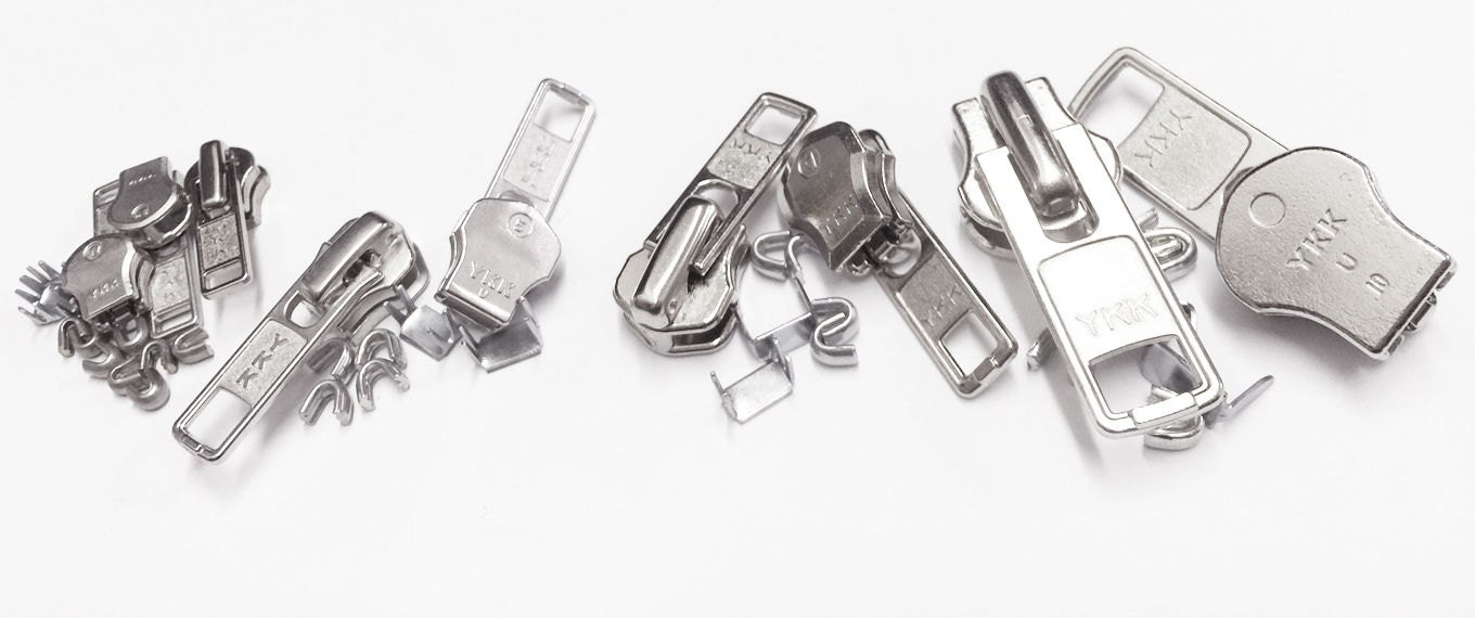YKK Zipper Repair Kit – 8 Sets Assorted Metal Sliders, USA Made - Etsy