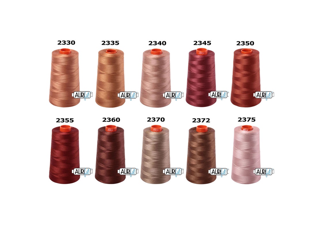 Aurifil 50wt Mako 100% Cotton Thread - 1 Cone X 6452 Yards Each - Your ...