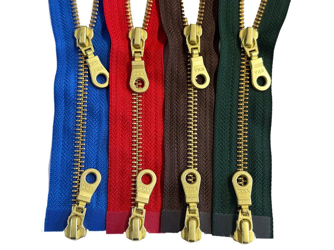 YKK #5 Brass Two-way Separating Zipper – Doughnut Pull, Jacket Zipper ...