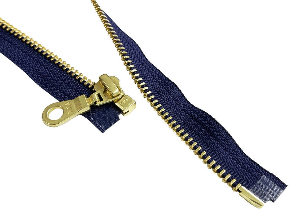 YKK 5 37 48 Golden Brass With Donut Drop Pull - Etsy