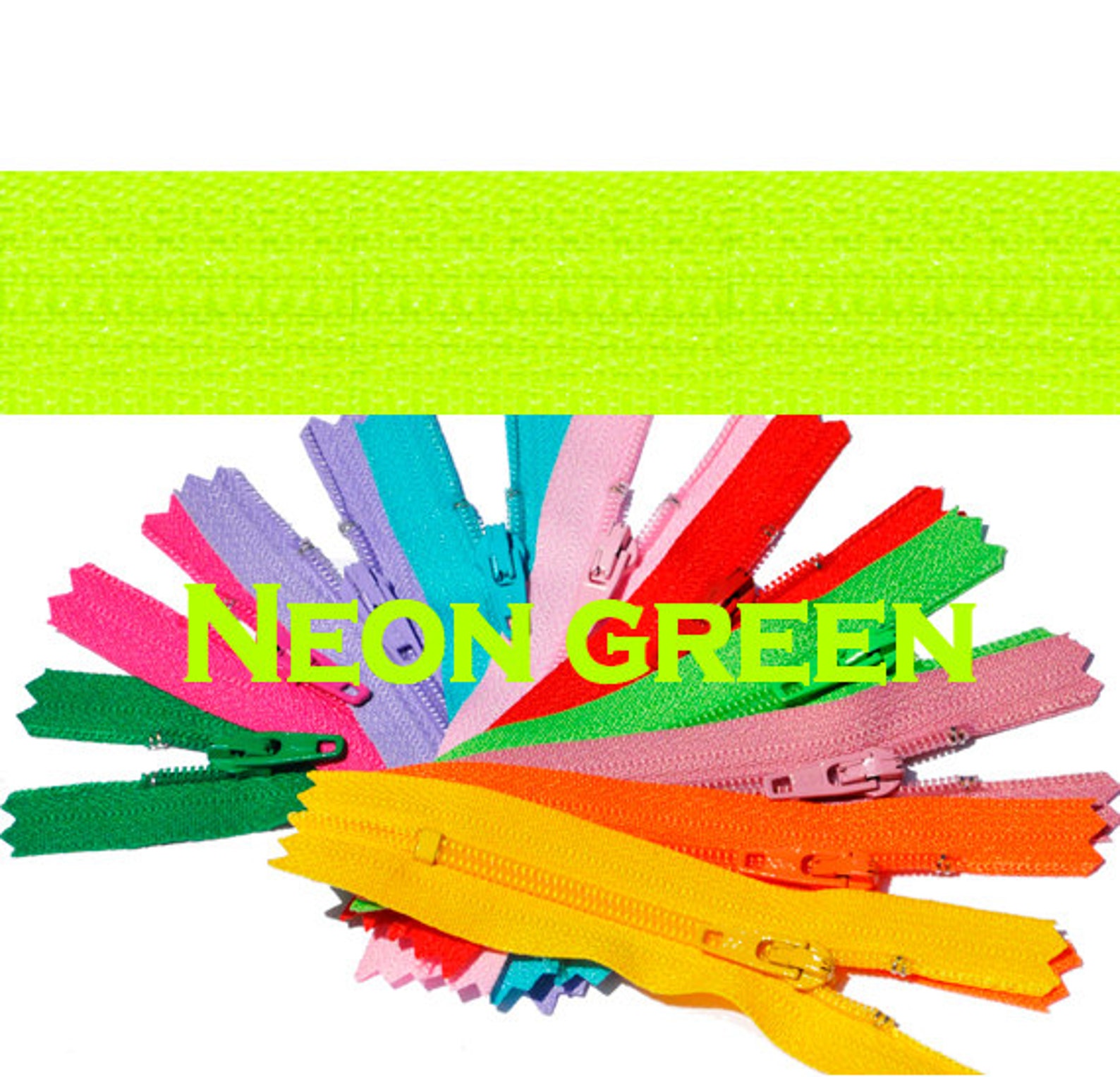 Neon Ykk Zippers-wholesale NEON Colors 3 Nylon Coil Closed - Etsy