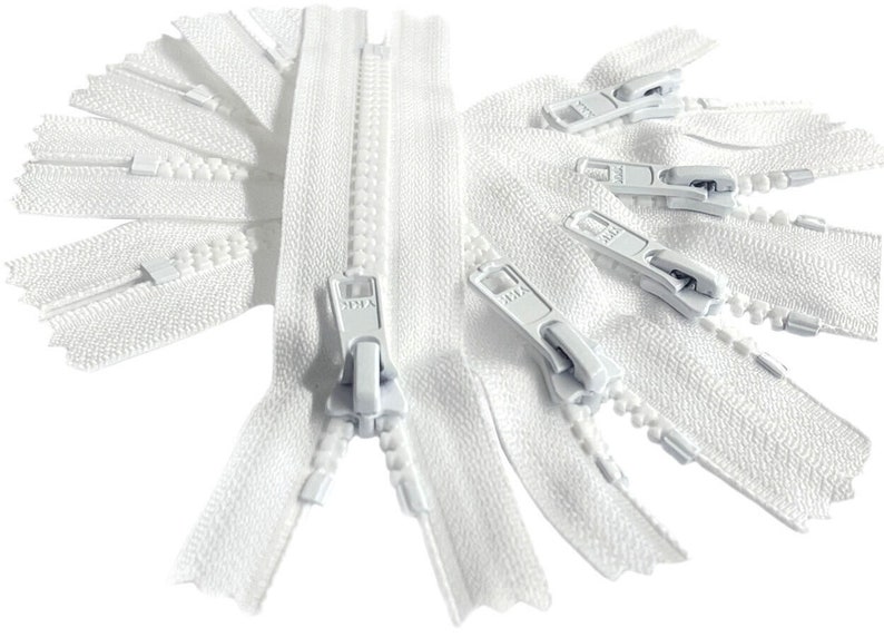 10pcs YKK #5 Vislon Plastic Zipper – Closed End, DIY Sewing (4-36 Inch ...