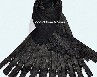 10 Black 6 Inch Zippers YKK Color 580 - Etsy