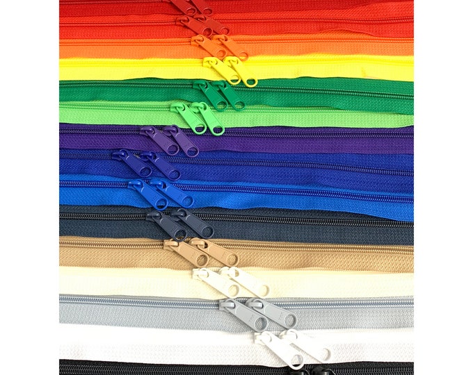 Zippers YKK Brand Long Pull Handbag Style 5 Pieces Color 580 Black ...