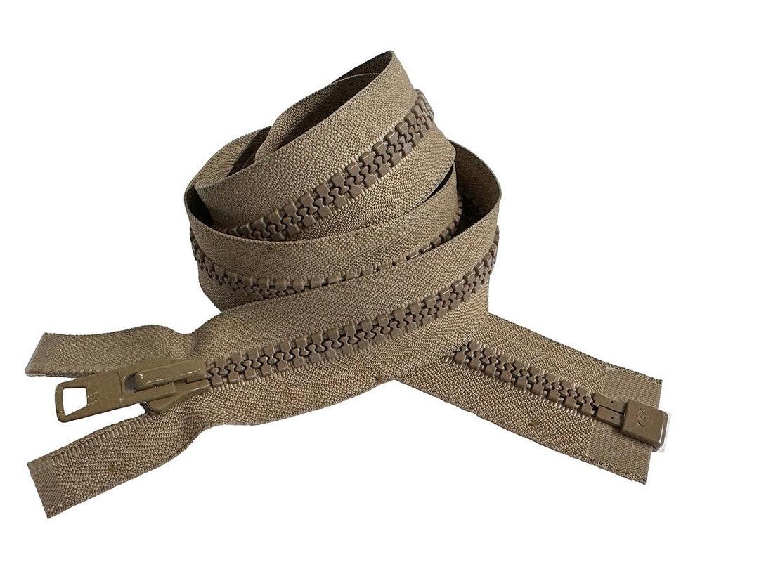 Sale One YKK #10 42" Large Molded Plastic Heavy Duty VISLON Separating Coat Jacket Zippers Made ...