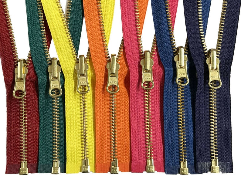 YKK #5 Brass Reversible Separating Zipper Jacket Zipper - Etsy