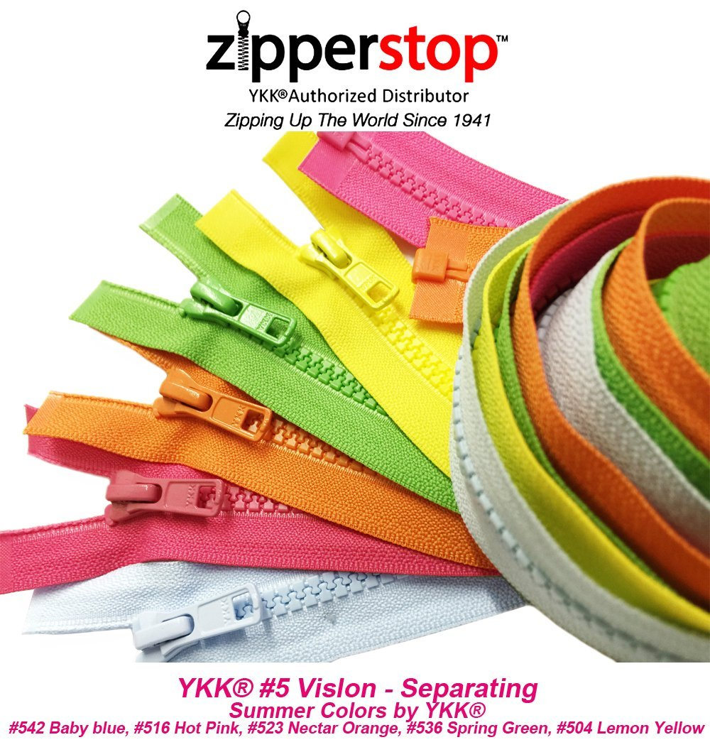 5 Assorted Colors Sport YKK® 5 Vislon Jacket Zipper Medium - Etsy