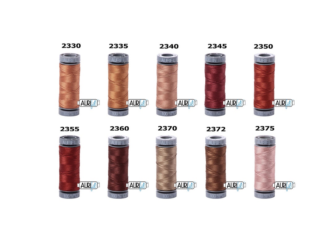 Aurifil 28WT SMALL SPOOLS Thread Solid - Mako 100% Cotton Thread - 109 ...