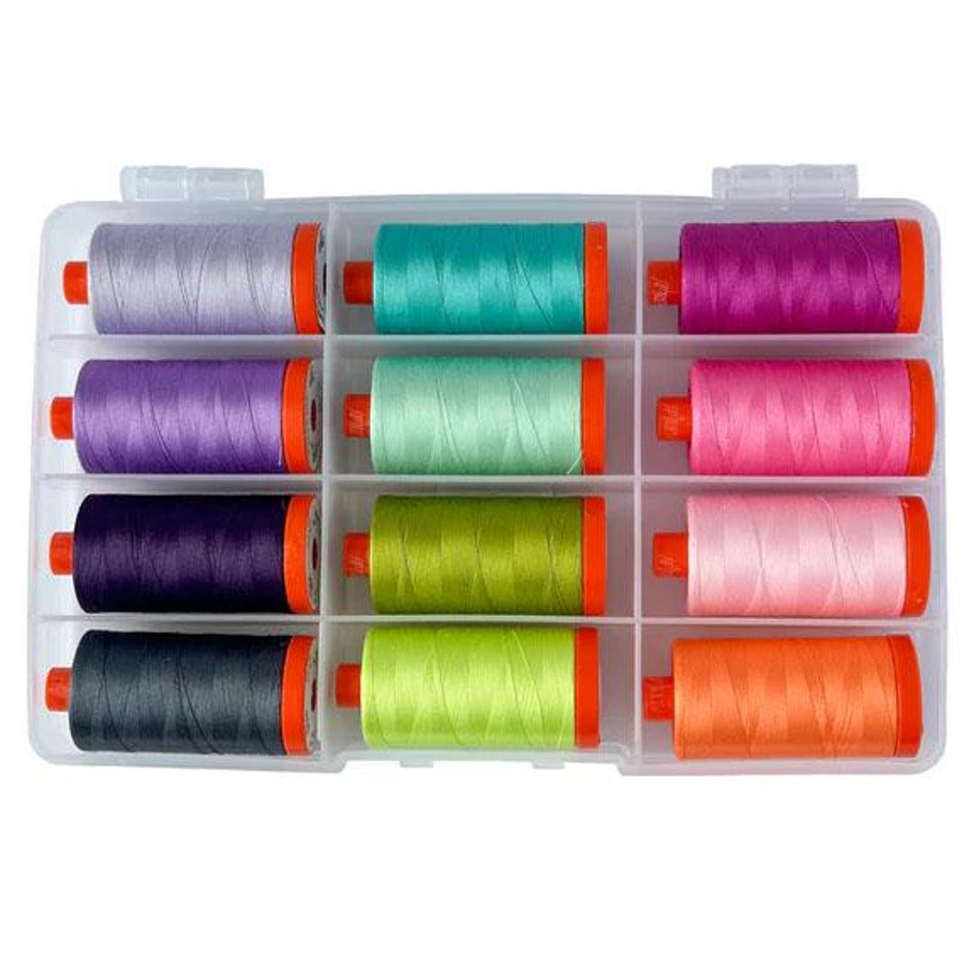 Aurifil Designer Collections Thread Box Kit 12 LARGE SPOOLS 100% Cotton ...