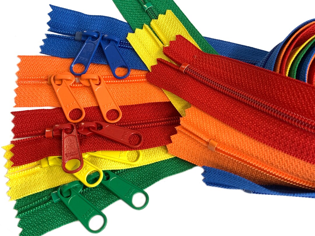 30 Inch YKK #4.5 Purse Zippers With Double Pull – Assorted Colors, Made ...