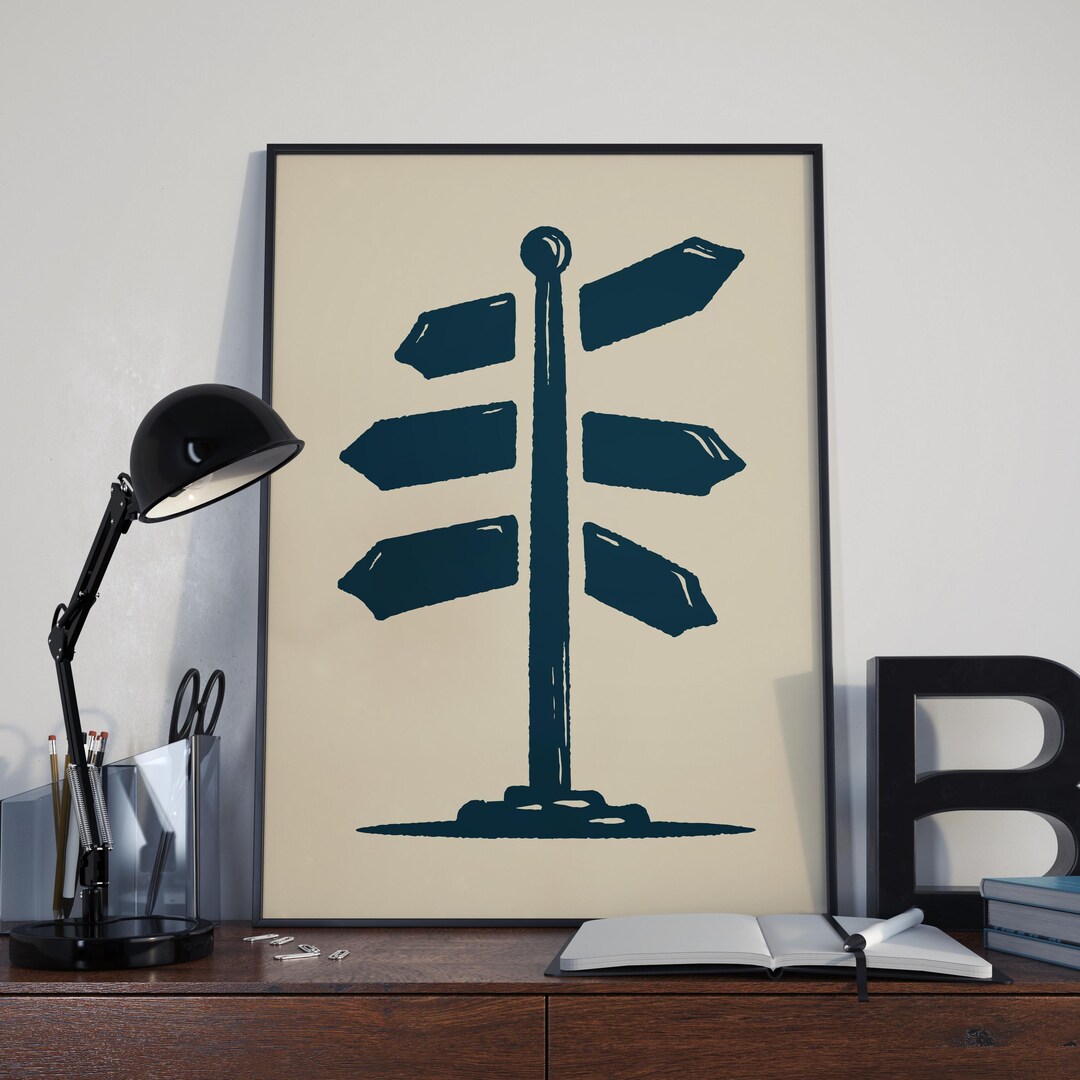 Abstract Road Signs Art Printable PDF Set of 4 Posters Modern ...