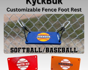 Kyckbak - Outfield Crew - Customizable Fence Foot Rest, Softball Foot ...