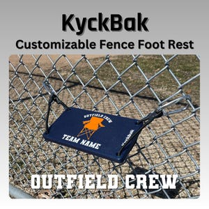 Kyckbak - Outfield Crew - Customizable Fence Foot Rest, Softball Foot ...