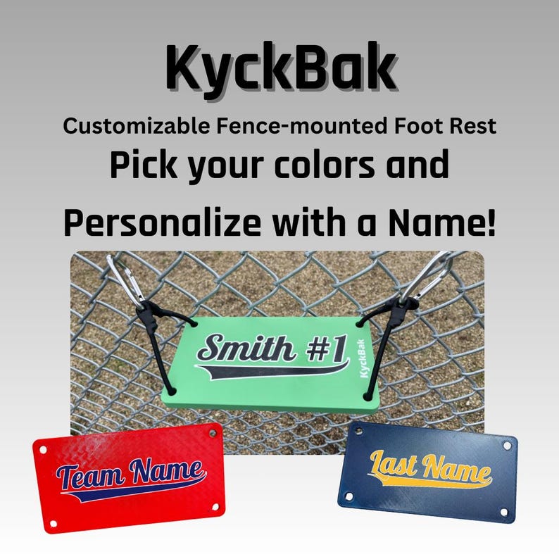 Customizable Fence Foot Rest: Baseball Softball Travel Sports - Etsy
