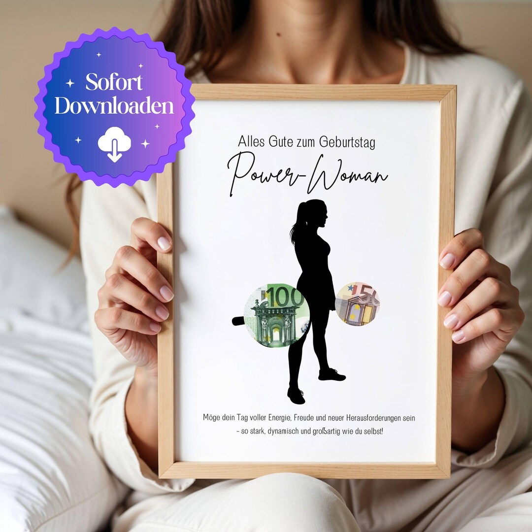 Birthday Cash Gift – Digital Cash Gift for Strong Women | DIY Template ...