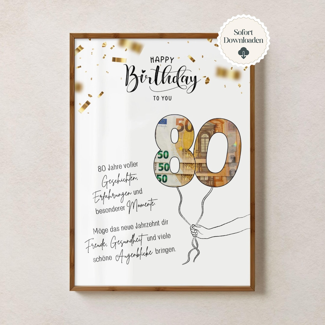 Wunderschone 80 Geburtstag Mann