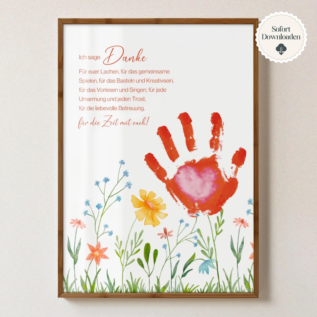 Abschiedsgeschenk für Erzieherin, Abschied Kindergarten + Krippe ...