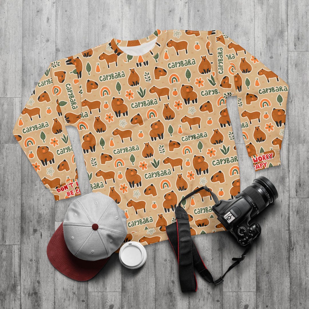 Capybara Lover Unisex Sweatshirt, Capybara Gift Sweatshirt, Cute ...