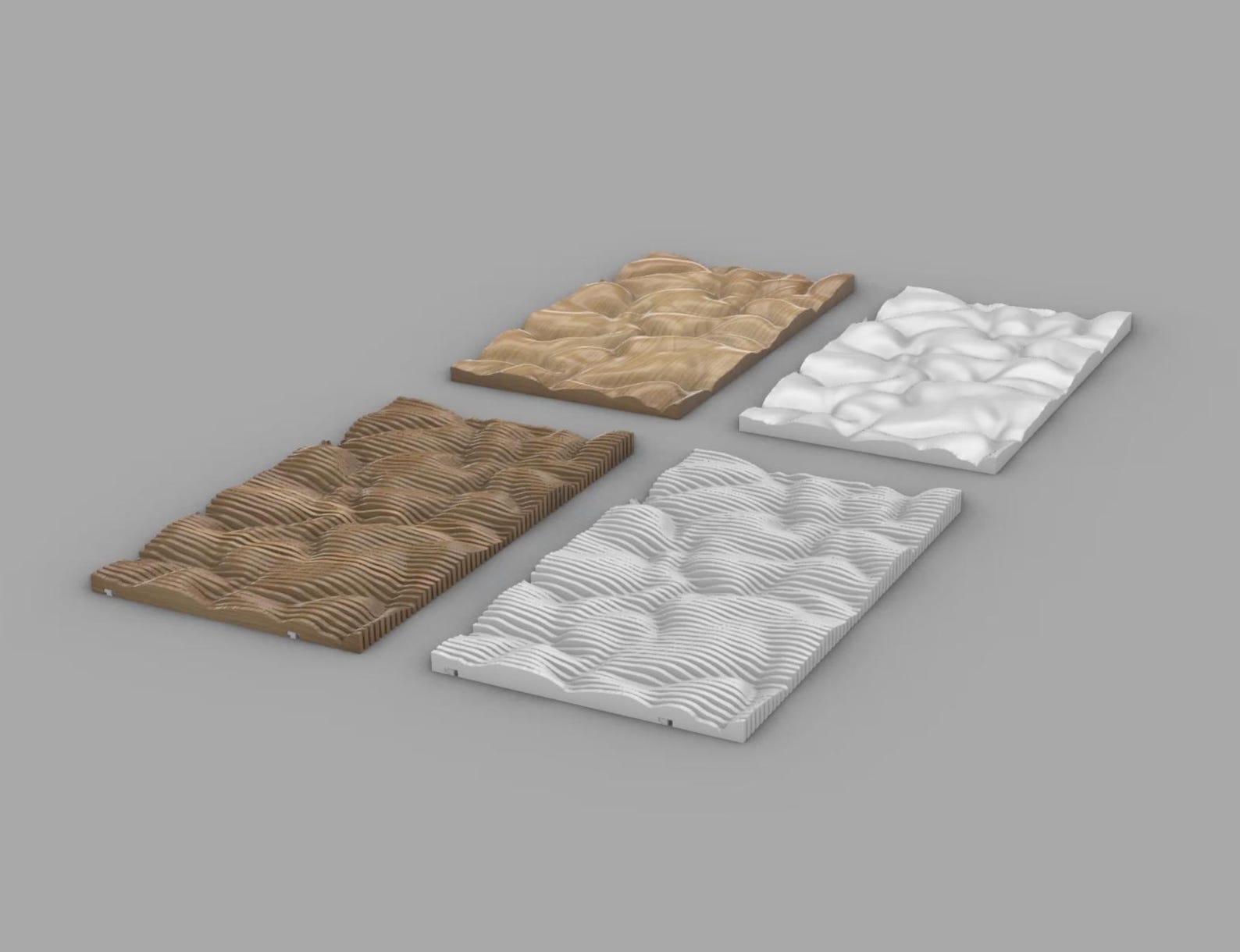 3D Parametric Wall Decor Digital Download, Wavy Pattern, CNC Files for ...