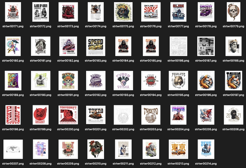 Underground Streetwear T-shirt Designs | Street Art PNG Bundle (digital ...