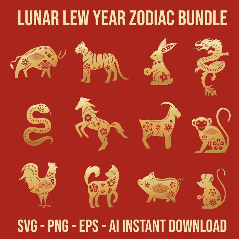 Chinese Zodiac Art - Etsy