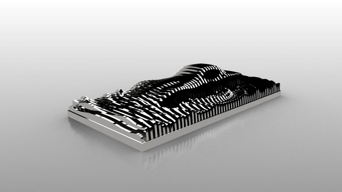 3D Parametric Wall Decor Digital Download, Wavy Pattern, CNC Files for ...