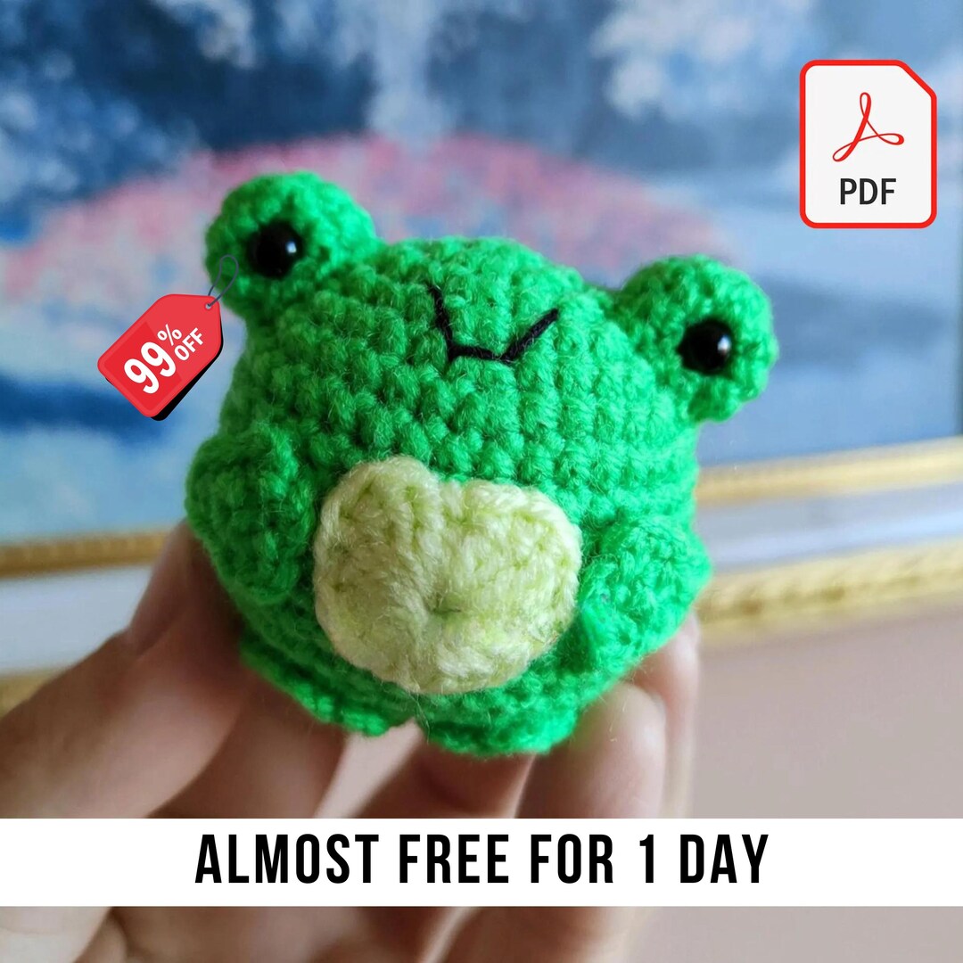 No-sew Frog Crochet Pattern, Frog Amigurumi Crochet Pattern Bundle ...