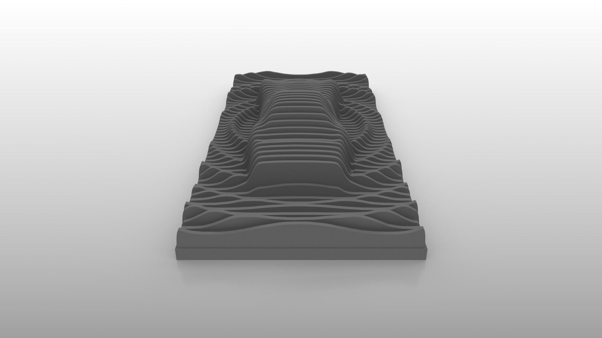 3D Parametric Wall Decor Digital Download, Wavy Pattern, CNC Files for ...