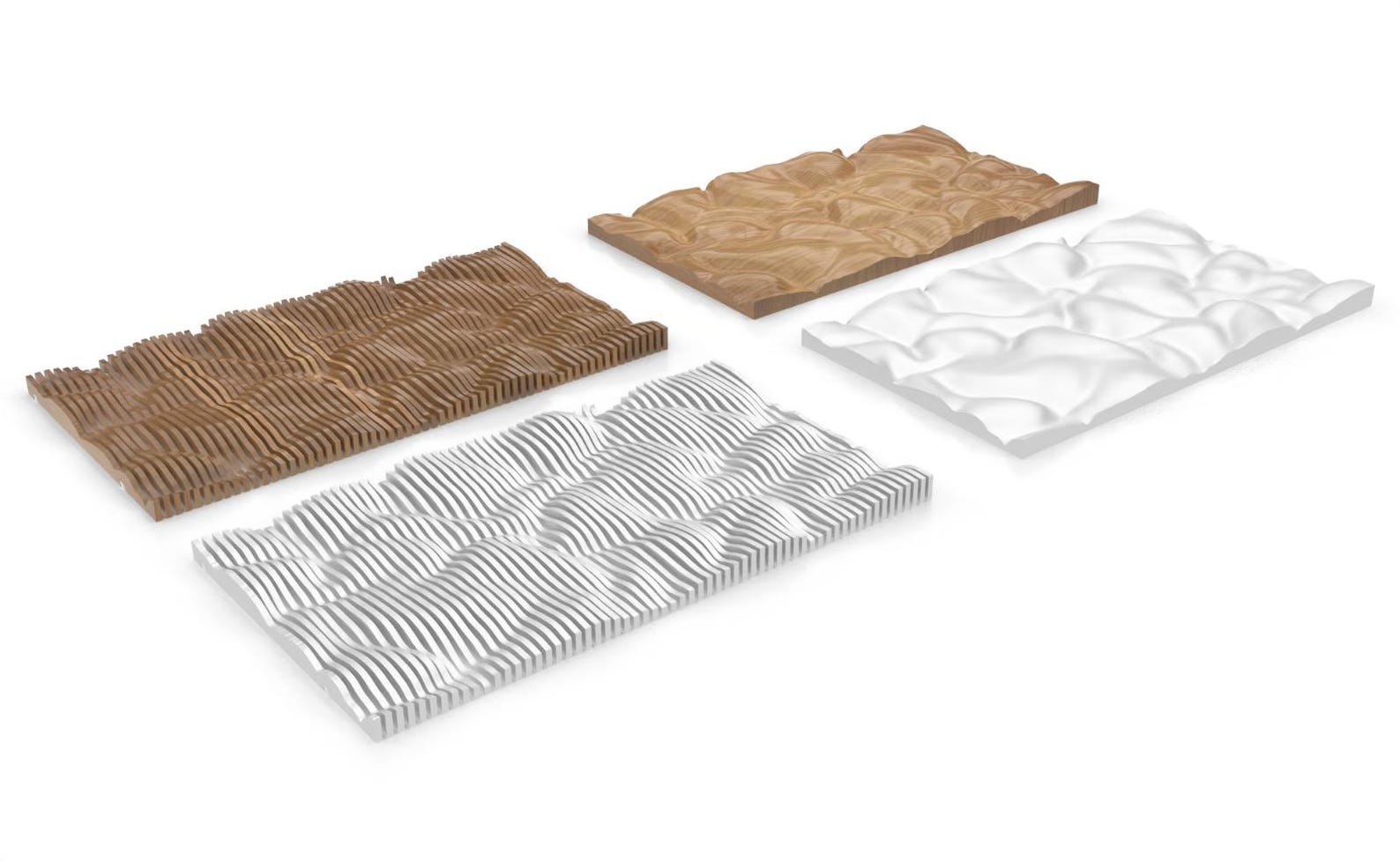 3D Parametric Wall Decor Digital Download, Wavy Pattern, CNC Files for ...