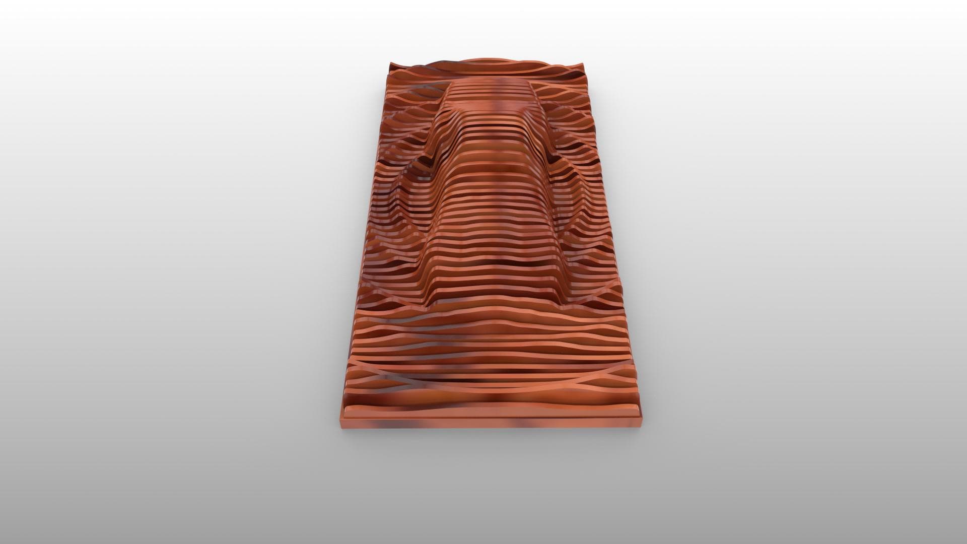 3D Parametric Wall Decor Digital Download, Wavy Pattern, CNC Files for ...