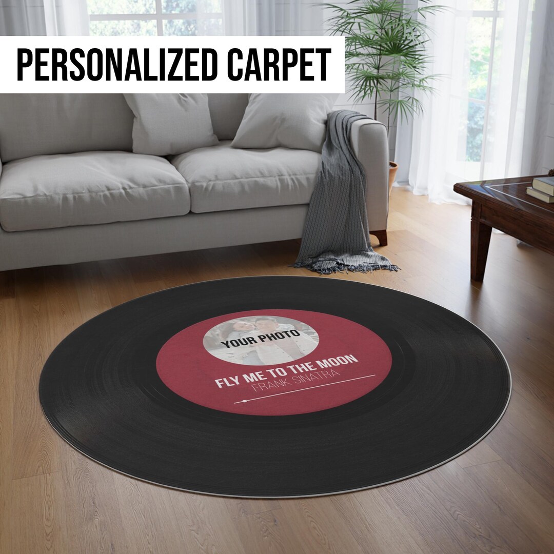 Personalized Carpet, Gift for Her, Custom Rug, Record Carpet, Music ...