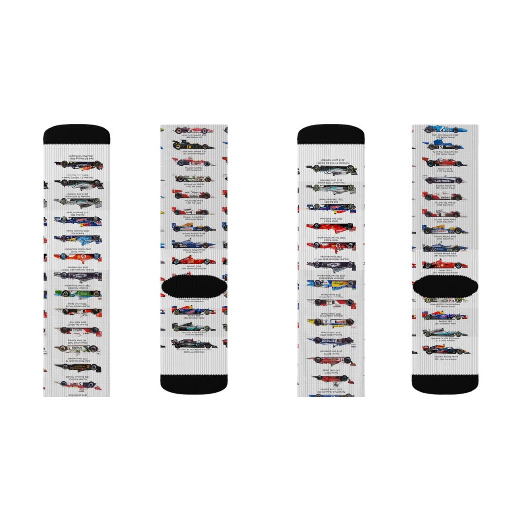 F1 Champions Car Sublimation Socks, F1 Fan Gift, Personalised Gift for ...