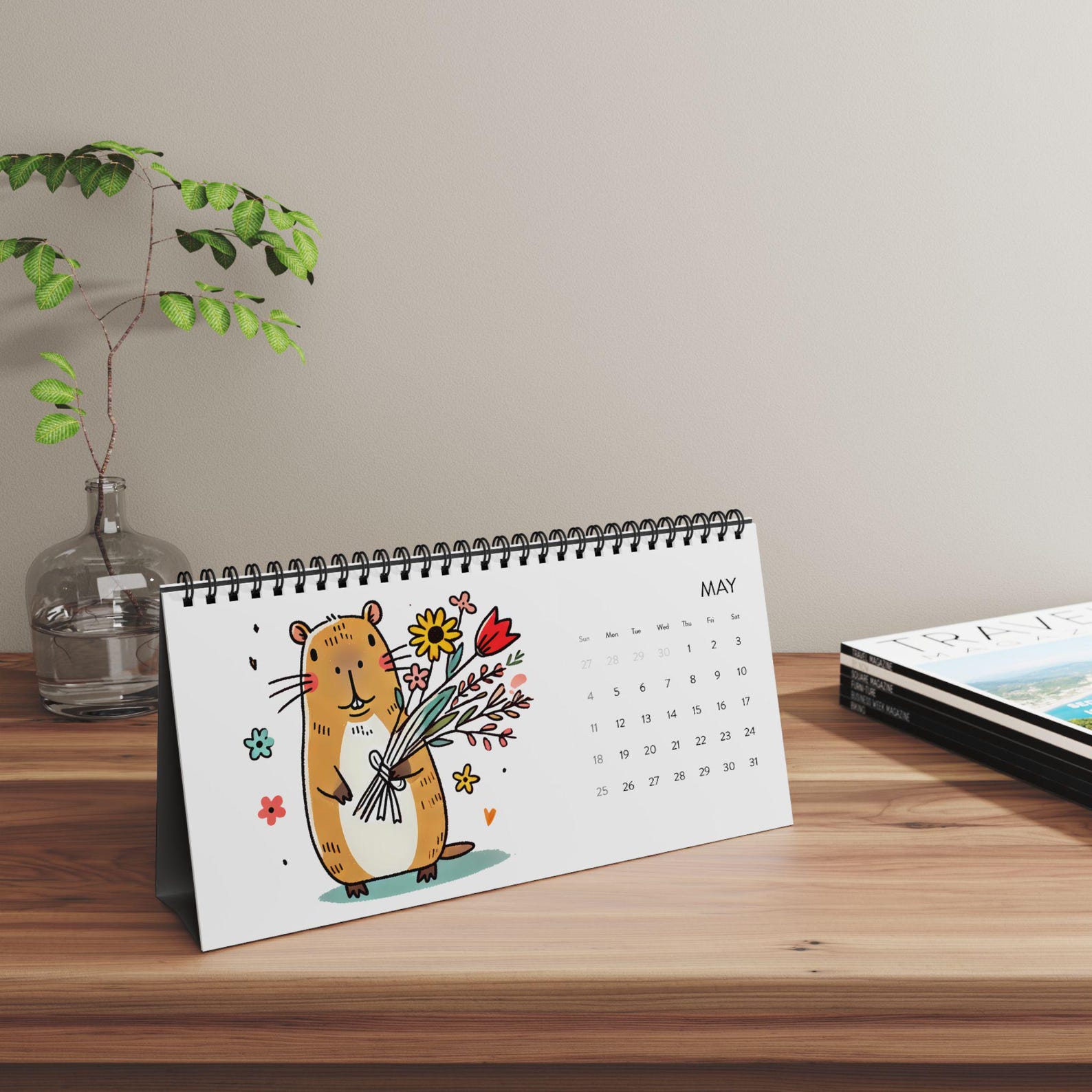 Capybara Desk Calendar 2025, Spa Day Content Calendar, College Family ...