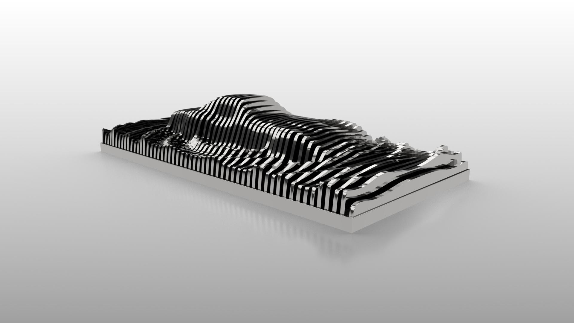 3D Parametric Wall Decor Digital Download, Wavy Pattern, CNC Files for ...