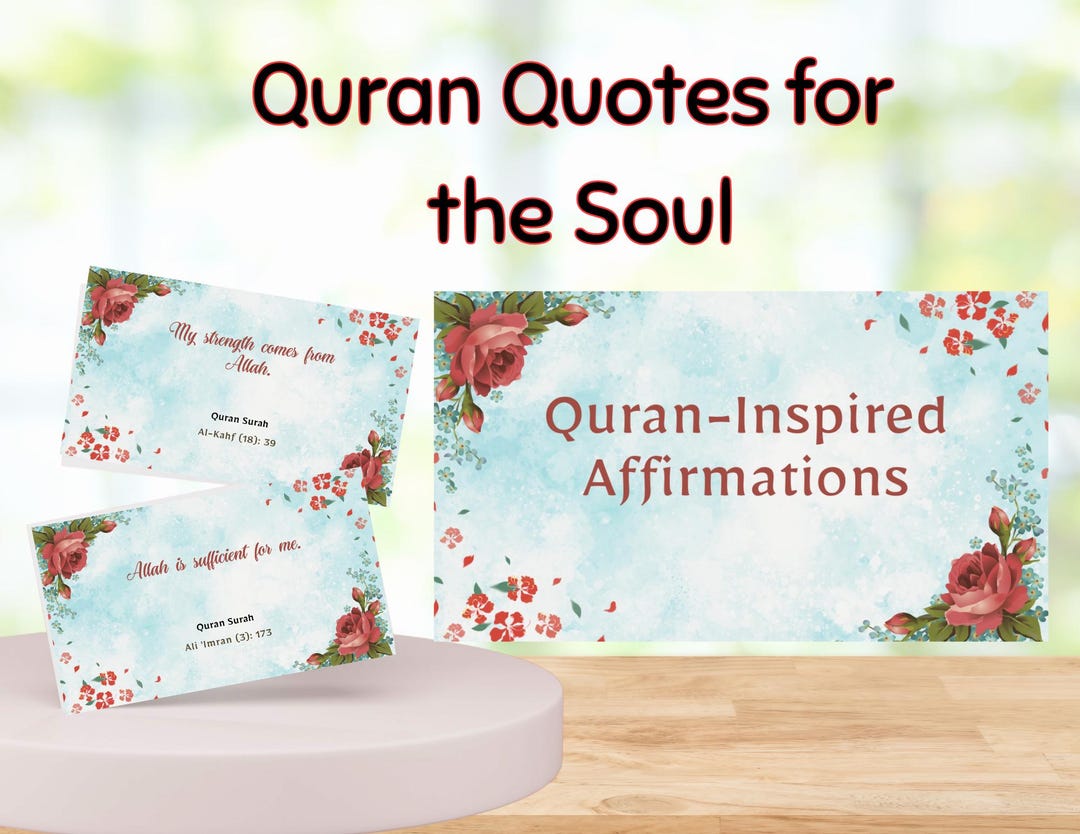 Islamic Affirmation Cards Quranic Inspiration, Islamic Affirmations ...