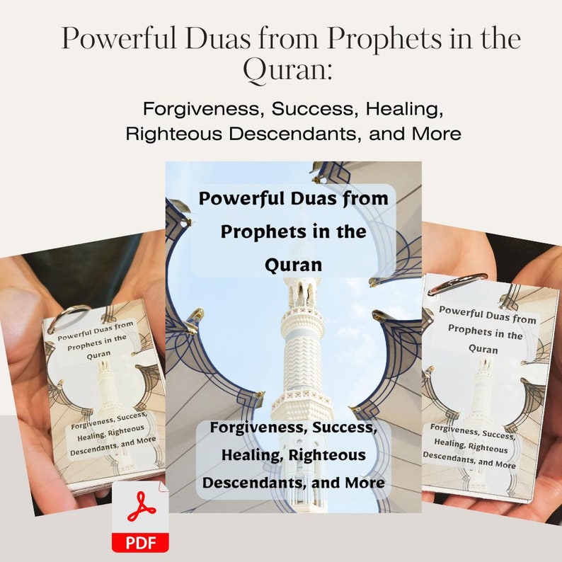 Quranic Duas Cards Printables From Prophets in the Quran, Islamic ...