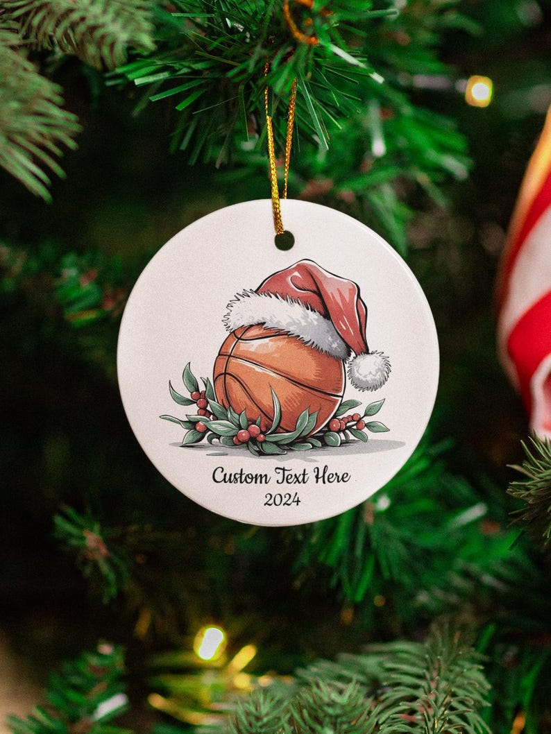 Personalized Basketball Christmas Ornament Custom Holiday Gift for ...
