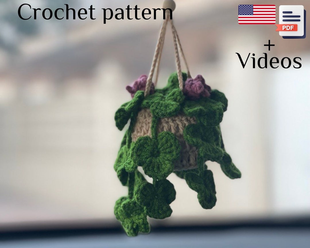 Hanging Clover Crochet Pattern for Stylish Home Decor Instant PDF ...