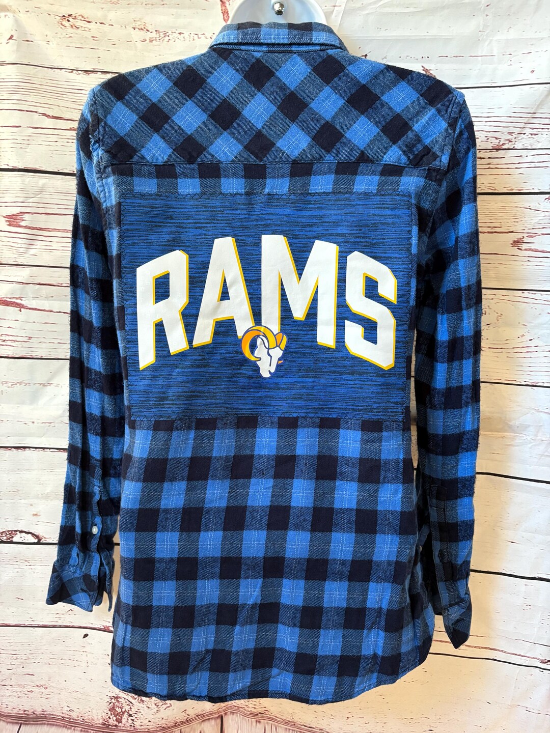 Upcycled NFL Rams Flannel Shirt, Women's XS, GAP - Etsy