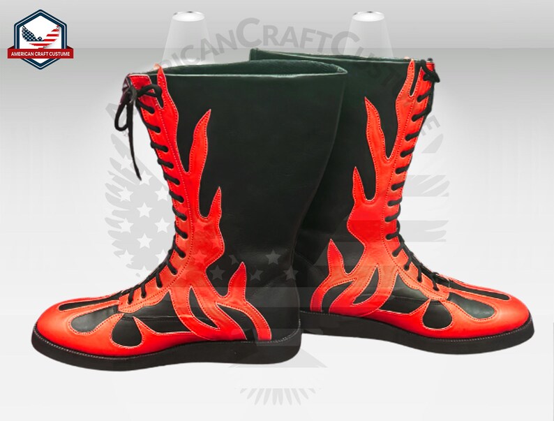 Men Wrestling Boots | Tall Boots With Rubber Sole | Custom Wrestling ...