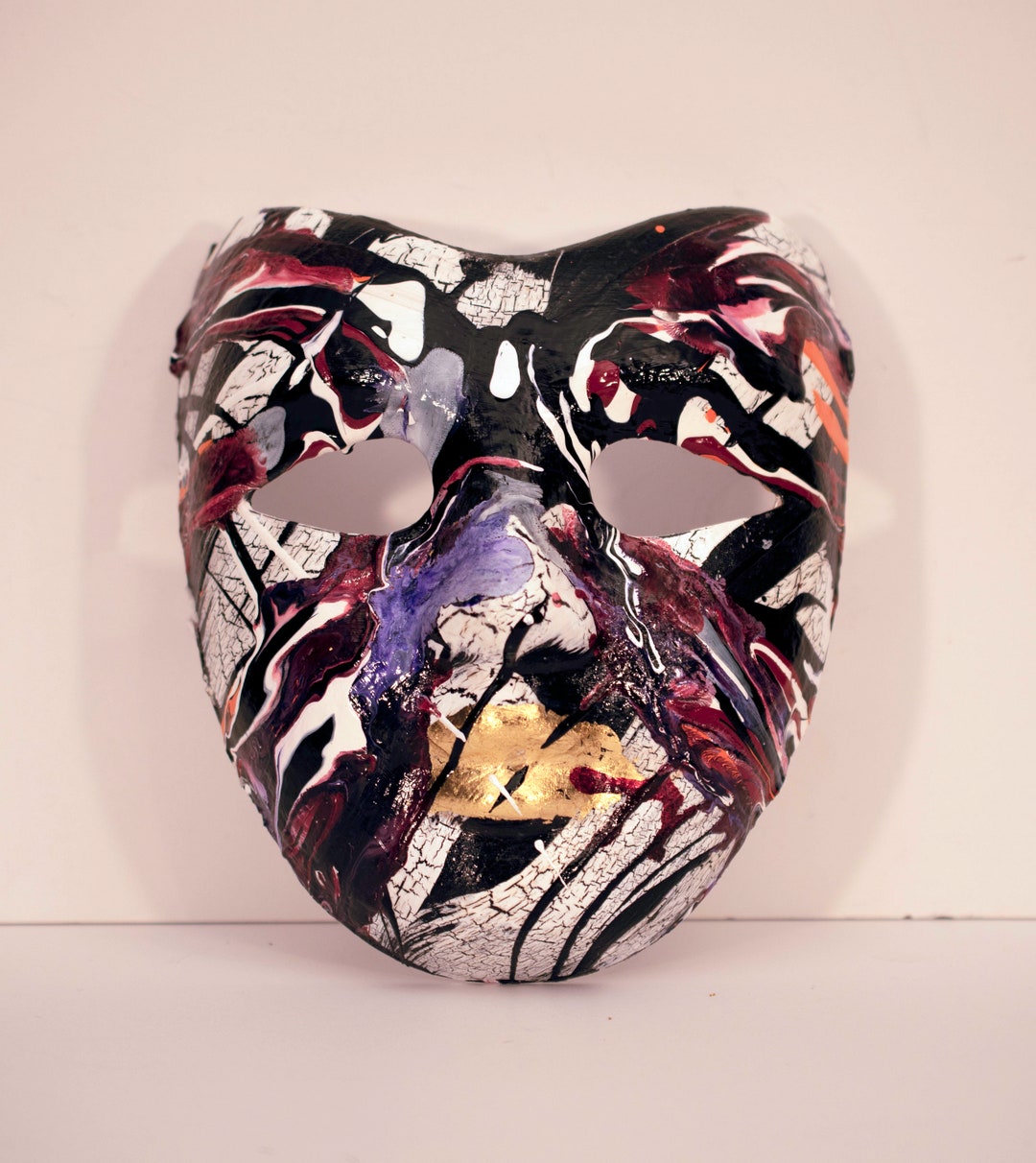 Unique Hand-painted Mask, Colorful Fluid Art Design Perfect for ...