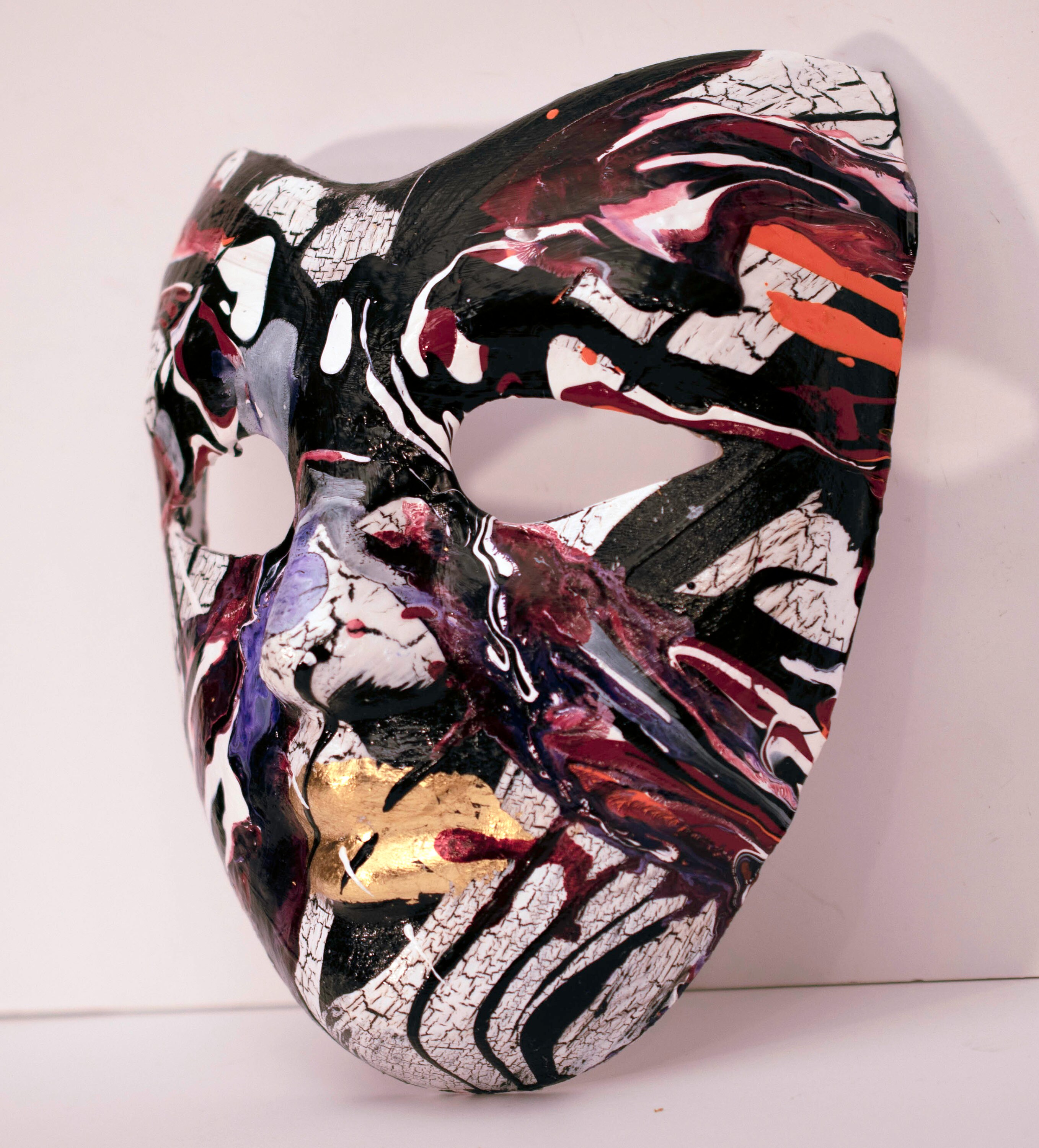 Unique Hand-painted Mask, Colorful Fluid Art Design Perfect for ...