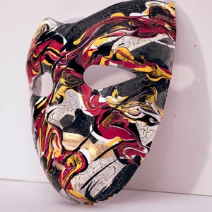 Colorful, Hand-painted Fluid Art Mask, Colorful Fluid Art Design ...